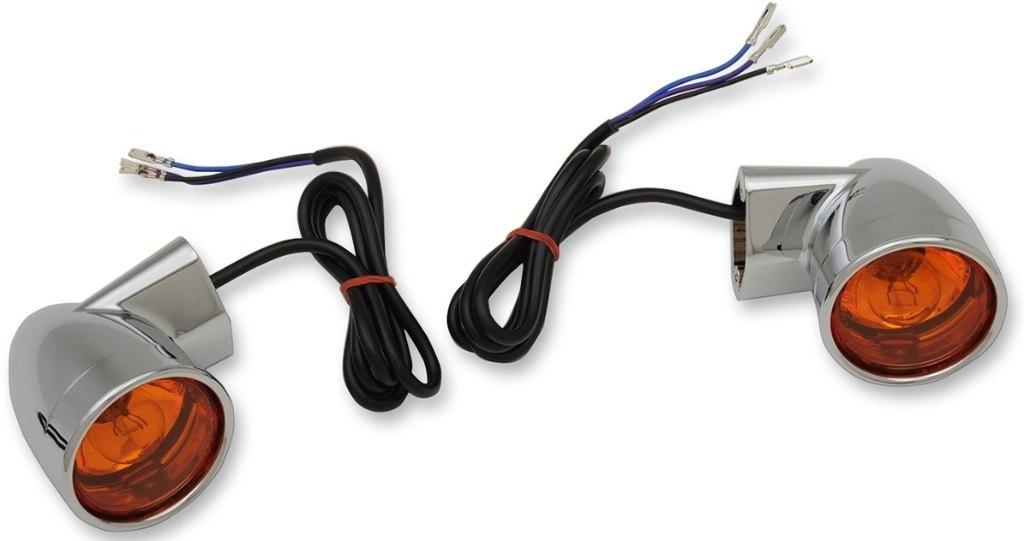 ■商品概要Bullet Turn Signal Lights FLT - ChromeBulb Type：IncandescentFilament/Function：DualHousing/Stem Color：ChromeLED/Ligh...