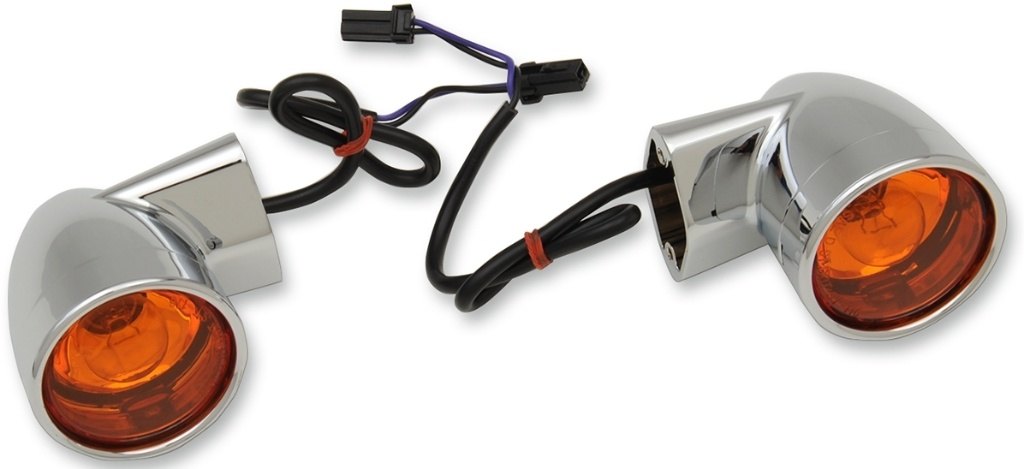 ■商品概要Rear Bullet Turn Signal Lights FLT - ChromeBulb Type：IncandescentFilament/Function：SingleHousing/Stem Color：ChromeL...