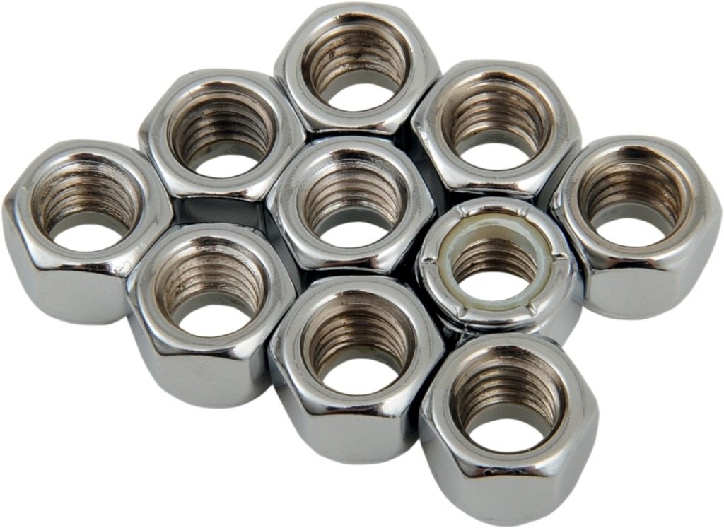 ■商品概要Nuts - Nylon - Chrome - 3/8”-16Application：Multi FunctionalBase Color：SilverBase Finish：ChromeDiameter - Thread Siz...