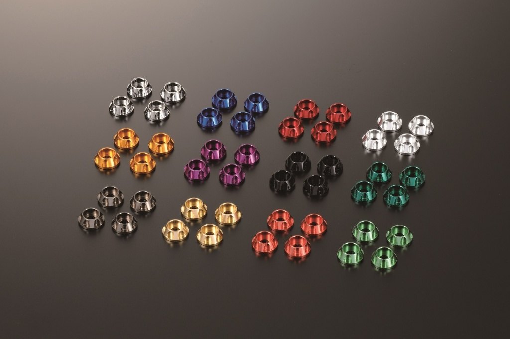 ■商品概要【サイズ】最大径：約18mm【使用箇所・用途(-用)】M6用【入数】4個入■注意点※画像には他のカラーリングが含まれています。※メーカー都合により商品の仕様変更がある場合がございます。ご了承ください。　※画像はイメージです。