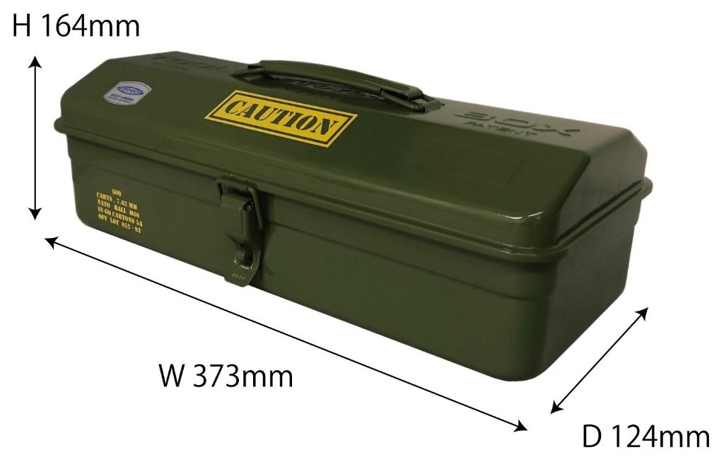 ■商品概要サイズ：W373mm × H164mm D124mm素材：スチール■詳細説明■商品詳細1969年創業の老舗メーカー東洋スチール(株)のツールボックスを使用。一枚の鋼板を継ぎ目のない「深絞り技術」を用いた製法は高い強度を誇ります。M...