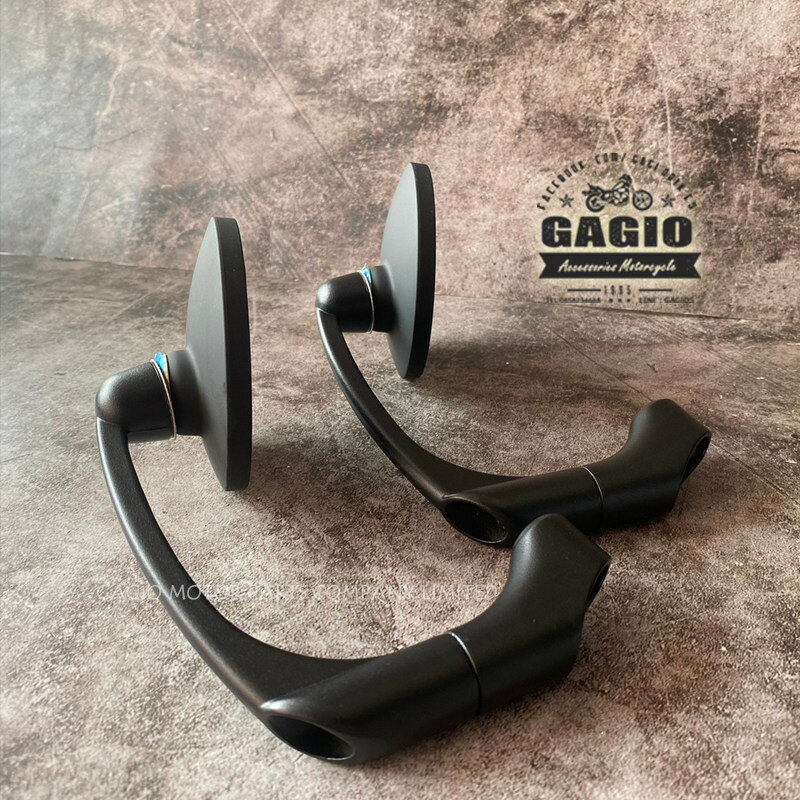 ■詳細説明Black round curved glass， suitable for motorcycle， vintagestyle，classic cafes， thrown cafes， other HD numbers， manu...