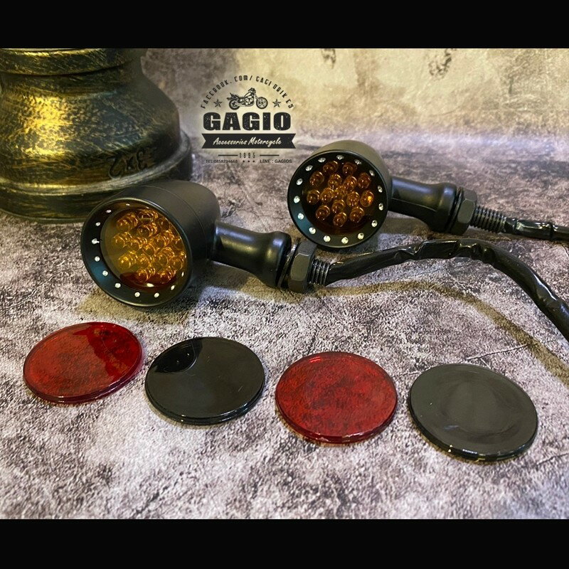 ■詳細説明The LED turning lights for a vintage motorcycle style，classiccafes， other HD numbers， using 12V standard lights， co...