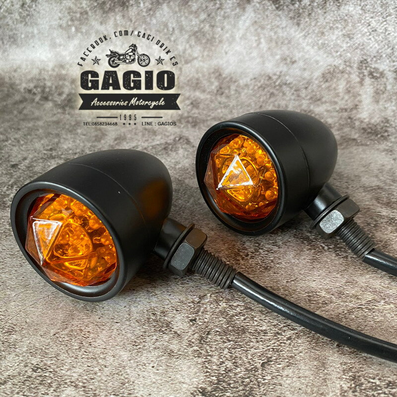 ■詳細説明Turn lights decorated with diamond pattern 3 steps forvintagemotorcycle style， classic cafes， other HD numbers. Use...