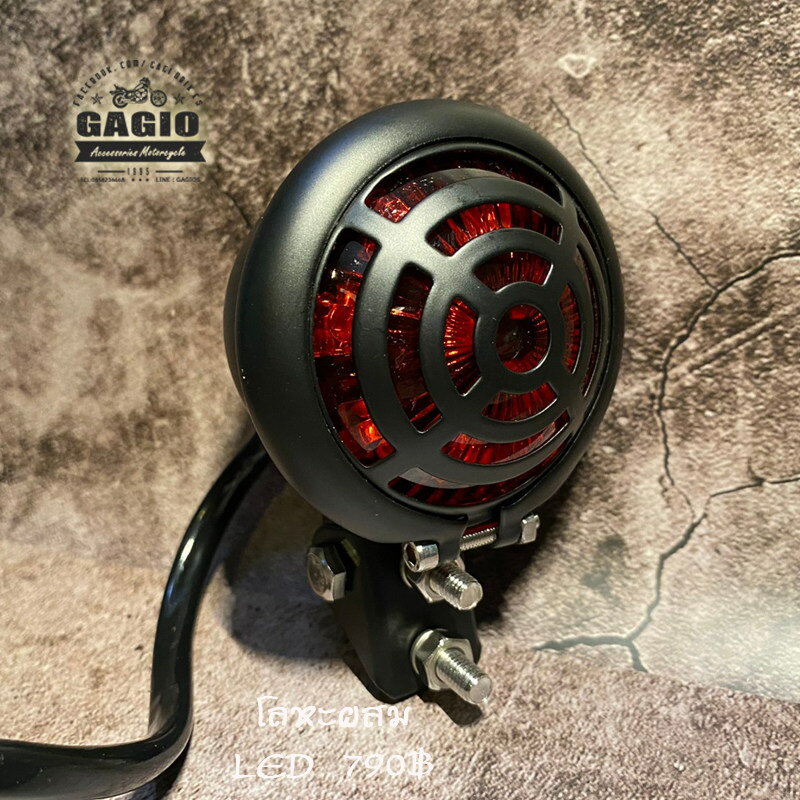 ■詳細説明Round LED rear lights For a vintage style motorcycle， otherRorerocafes， HD numbers， made of strong alloy， durable， ...