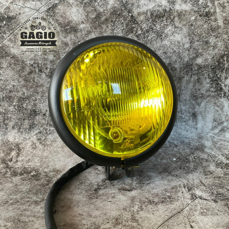 ■商品概要Color：Yellow■詳細説明6 -inch round headlights， yellow lenses， bottom fasteninglenses，suitable for motorcycle， classic， ...