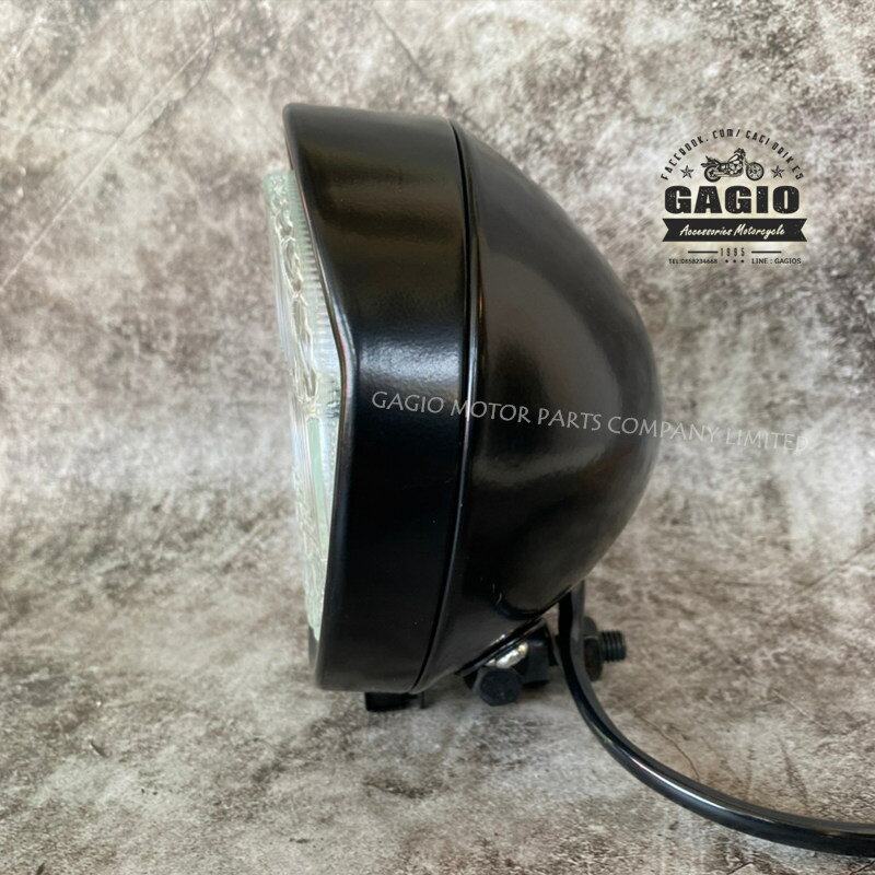 ■商品概要Color：Black／Clear■詳細説明The 5.5 -inch round headlight， short ass， a black lamp， clear lens，suitable for motorcycle， v...