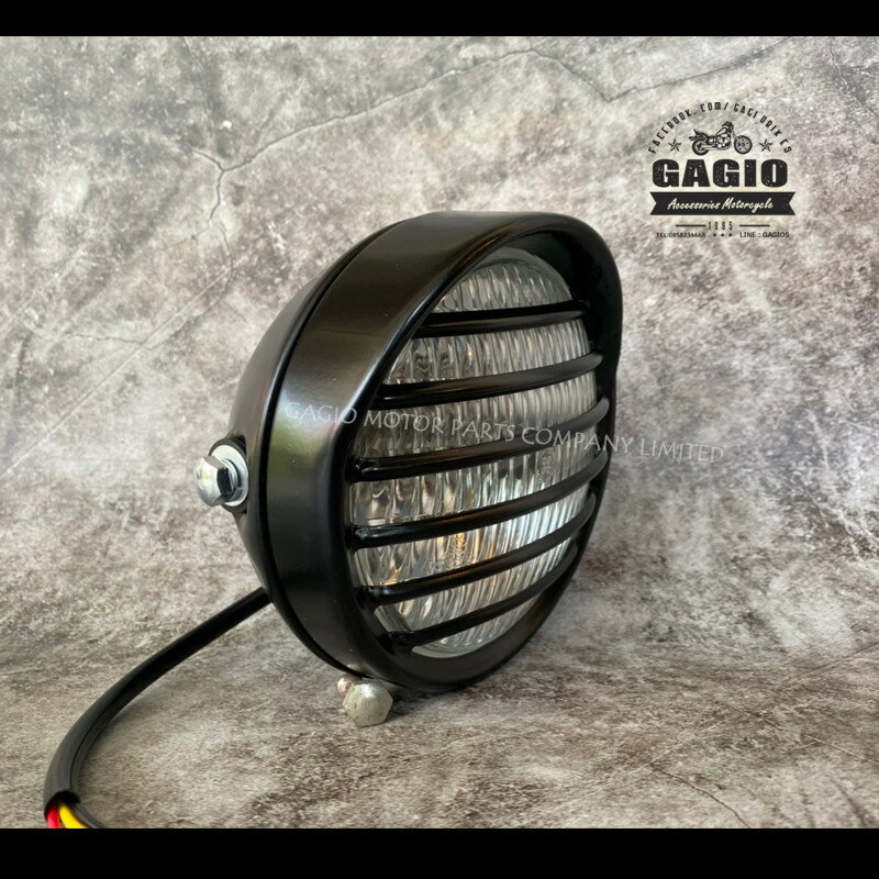 ■商品概要Color：White■詳細説明Round headlights with clear lane sieve under the lamp， suitableformotorcycle， vintage style， classi...