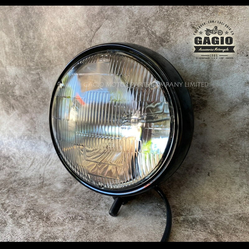 ■詳細説明6 inch round headlight， clear lane， H3 tube Suitable forvintagestyle motorcycles， classic cafes， other HD numbers. ...