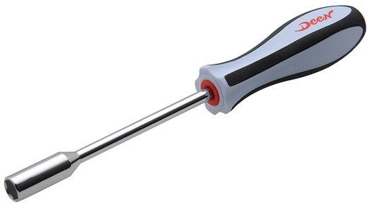 ■商品概要サイズ：10mm■詳細説明DEENの貫通ドライバーやクリップリームーバーなどと同じ、多様な握り方にフィットし、滑りにくい素材も配合したグリップを採用したナットドライバーです。狭く奥まった場所のネジにもアクセスしやすいように外径は極...