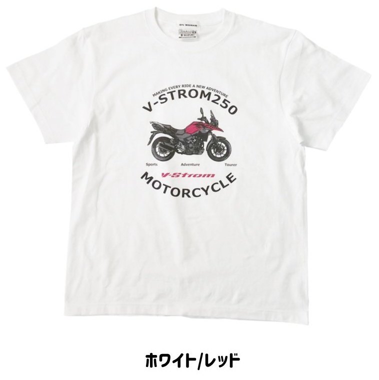 ■商品概要スズキオフィシャルライセンス取得商品【カラー】ホワイト／レッド【仕様】丸胴仕様【サイズ】M：身丈69cm、身幅52cm、肩幅46cm、袖丈20cmL：身丈73cm、身幅55cm、肩幅50cm、袖丈22cmXL：身丈77cm、身幅5...