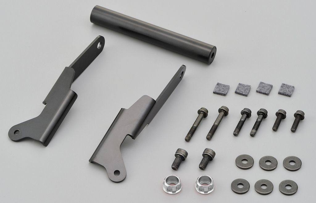 ■商品概要・PREMIUM ZONEキャップボルトカラーM8 アッシュシルバー付属・バー有効長＝155mm・パイプ径Φ22.2・スチール製艶消し黒塗装仕上げ■詳細説明マウントバー両端は分割式なので通すタイプのクランプにも対応します。マウント...