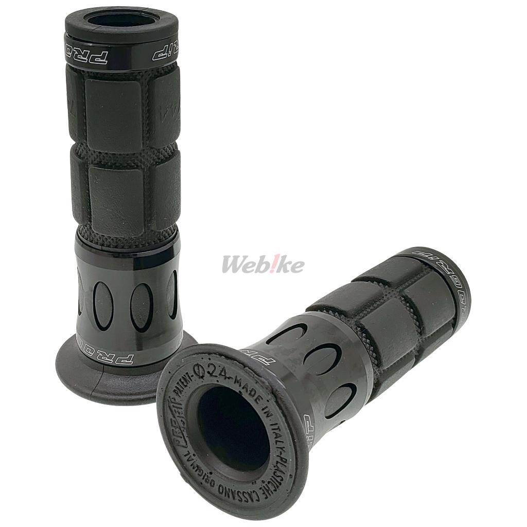 ■商品概要素材：スタンダードラバータイプ：エンド貫通長さ：115mm内径：22mm(左)／25mm(右)■詳細説明ヨーロッパにおけるハンドルグリップの代名詞「PROGRIP」。モトGPやワールドスーパーバイク選手権で活躍するライダーへのスポ...