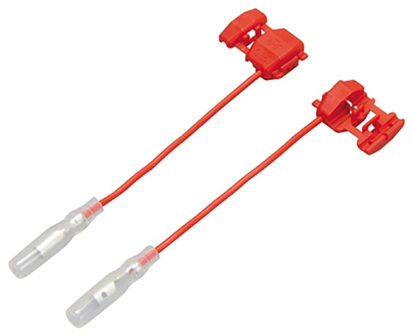 ■商品概要【仕様】・適合コードサイズ：AV(S)0.5から0.85sq・カラー：赤【使用可能電力】・DC6V車55W以下・DC12V車110W以下【内容物】・電源取り出しコネクター×2■詳細説明◆電源側配線コードの被覆を取らずに接続できる。...