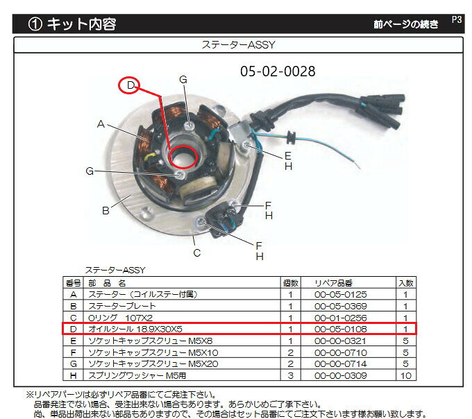 ■商品概要【画像内番号】D入数：1個対象商品品番：05-02-0028/05-02-0018コンプリートエンジン：4SMS/2SMP/4SMP etc.■注意点※該当商品は画像赤枠内です。※メーカー都合により商品の仕様変更がある場合がござい...