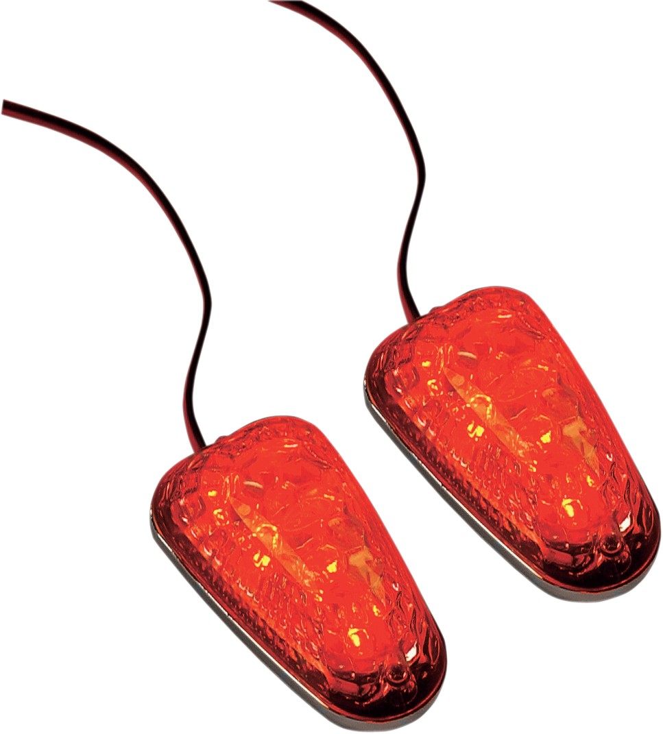 ■商品概要バルブカラー：レッドバルブスタイル：LEDカラー：ナチュラルサイズ：2 1／4”x 1 1／4”仕上げ：クロームレンズ：レッドライト：○U.S.A.製：-バルブ数：2パッケージング：ペア形状：トライアングル専用設計：-スタイル：L...