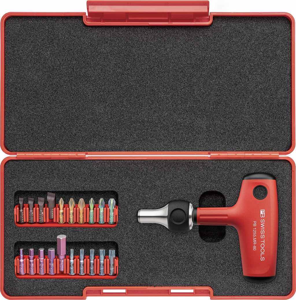 ■商品概要質量(g)：615【付属品】・ラチェットハンドル(1255.MR-80)・C6ビットマイナスビット( 0.6×4mm、0.8×5.5、1×6.25mm、1.2×8mm)・プラスビット(#1、2、3)・ポジドライブ(PZ1、2、3)...