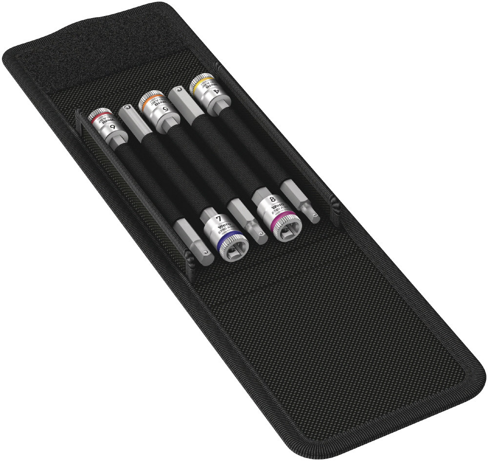 ■商品概要●入組数：5本●差込角 (DR)：1/4●保持機能付き●手動・電動工具用 (ノンインパクト)●WERA品番：05003345001■詳細説明●ワークへのアドレス指定時にネジを紛失するリスクが少なく、ネジ締めに特に便利です。●堅牢性...