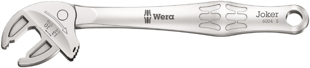■商品概要●内側口幅 (mm)：10-13●全長 (mm)：154●厚み (mm)：10●WERA品番：05020100001■詳細説明●Joker6004は、自動的にボルトのサイズに合わせられる平行なダブルジョー付きで、公称サイズ(メート...