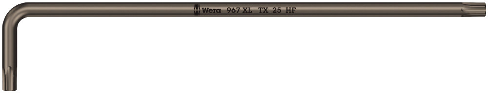 ■商品概要●サイズ (TX)：25●全長 (mm)：154●首下寸法 (mm)：27●ホールド仕様●トルクス用●WERA品番：05024456001■詳細説明●高品質のL型レンチ。●長いアームに保持機能がついているため、ネジをしっかりと工具...