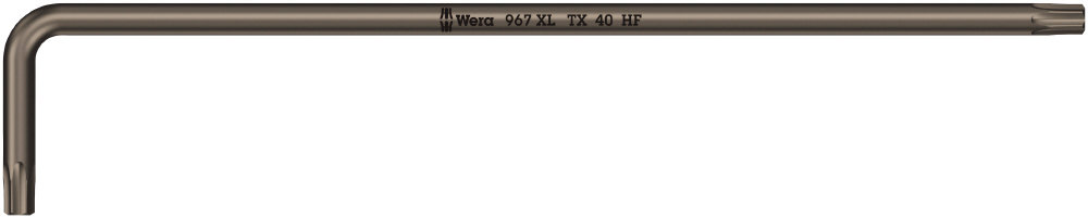 ■商品概要●サイズ (TX)：40●全長 (mm)：224●首下寸法 (mm)：42●ホールド仕様●トルクス用●WERA品番：05024459001■詳細説明●高品質のL型レンチ。●長いアームに保持機能がついているため、ネジをしっかりと工具...