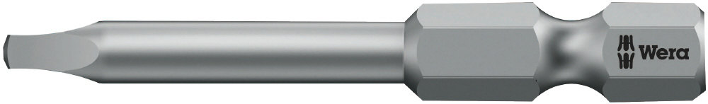 ■商品概要●六角部差込角 (inch)：1/4●刃先サイズ (＃)：4●全長 (mm)：50●軸径 (mm)：8.0●差込口の溝位置 (mm)：9●差込6.35mm●四角ソケットネジ用ビット●WERA品番：05060175001■詳細説明●...