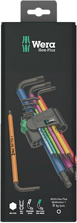 ■商品概要●入組数：9点●ホルダー付■詳細説明●色分けされた便利なプラスチックスリーブを備えた高品質のLキーセット。●人間工学に基づいた快適なハンドルは低温でも手に負担がかかりません。●耐摩耗性のクリップ素材により、Lキーの安全な保管と簡単...