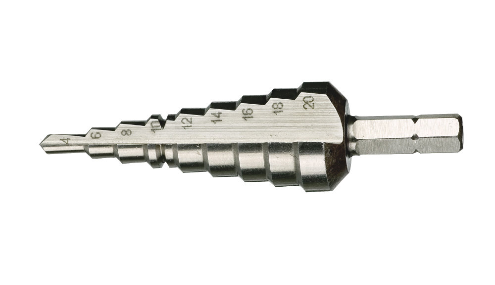 ■商品概要●9段ドリル2mm●DIN ISO 1173-D 6.3標準の1/4'六角差し込みホルダー●全長 (mm)：75●六角軸 差込6.35mm 刃先サイズ4-20mm 9段■詳細説明●ヴェラの高品質の段付きドリルビット、 2 mmずつ...