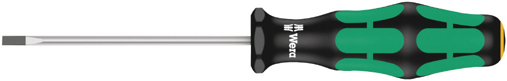 ■商品概要●先端サイズ (mm)：0.5×3.0●軸長 (mm)：80●電気工事関連向け■詳細説明●電気技師用ブレード付きのプレミアムクラフトフォームプラスドライバー。●人間工学に基づいた快適なねじ回しを実現する複数コンポーネントのクラフト...