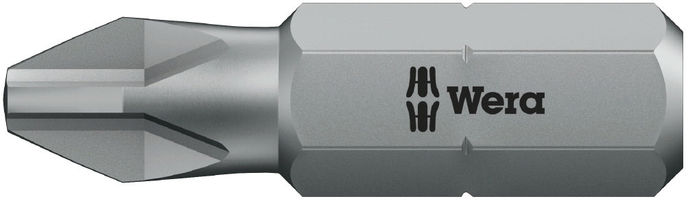 ■商品概要●六角部差込角 (inch)：1/4●先端サイズ (PH)：0●全長 (mm)：25●差込6.35mm●プラスネジ用●WERA品番：05056500001■詳細説明●汎用性の高いプラスネジ用のタフなWeraビット。●1/4 インチ...