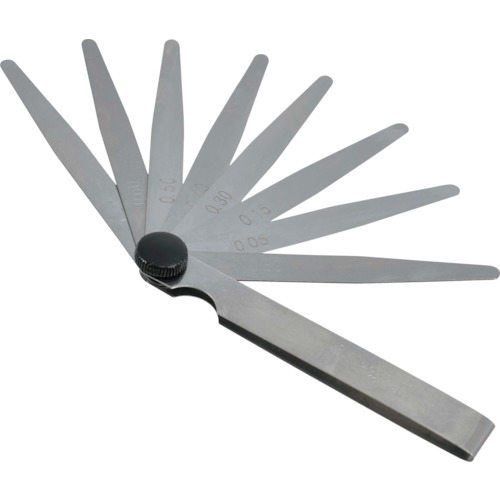 ■商品概要【入り数・付属品内容】収納袋●全長：15mm●リーフ厚：.5、.1、.15、.2、.3、.4、.5、.6、.7、.8mm●リーフ長：1mm●先端リーフ幅：5mm●最大リーフ幅：1mm■詳細説明●エンジンのバルブクリアランスなど、隙...