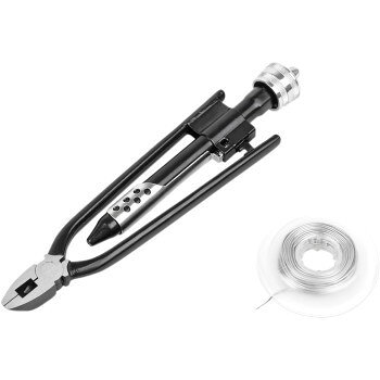 ■商品概要商品の重量：318 g0.8mm×1.5m ステンレス製ワイヤー■詳細説明バネ式のハンドル機構により、ペンチでワイヤーを挟んでロックし、ハンドルを握ると解除します。使いやすいスピンプライヤーには、25フィートのステンレススチール製...