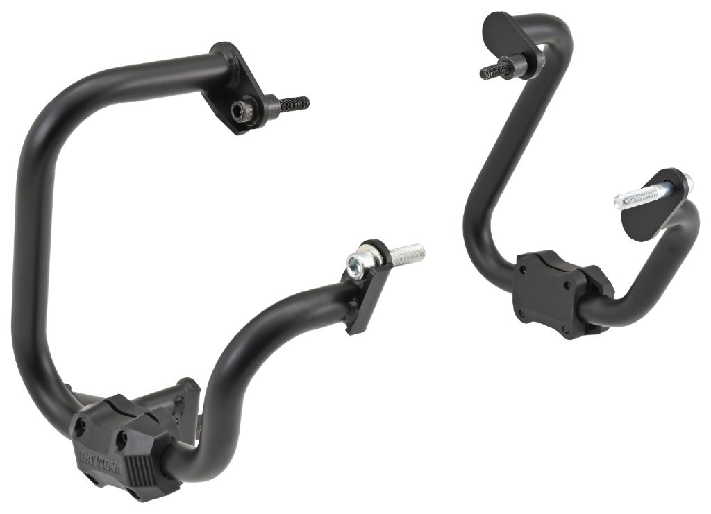 ■商品概要バイク用 エンジンガードΦ25.4■詳細説明大きく張り出さず目立たないパイプエンジンガード。転倒時にライダーや愛車へのダメージを軽減。メインパイプはΦ25.4パイプで軽度な転倒時にクランクケースやEクラッチユニット周りを保護し、エ...