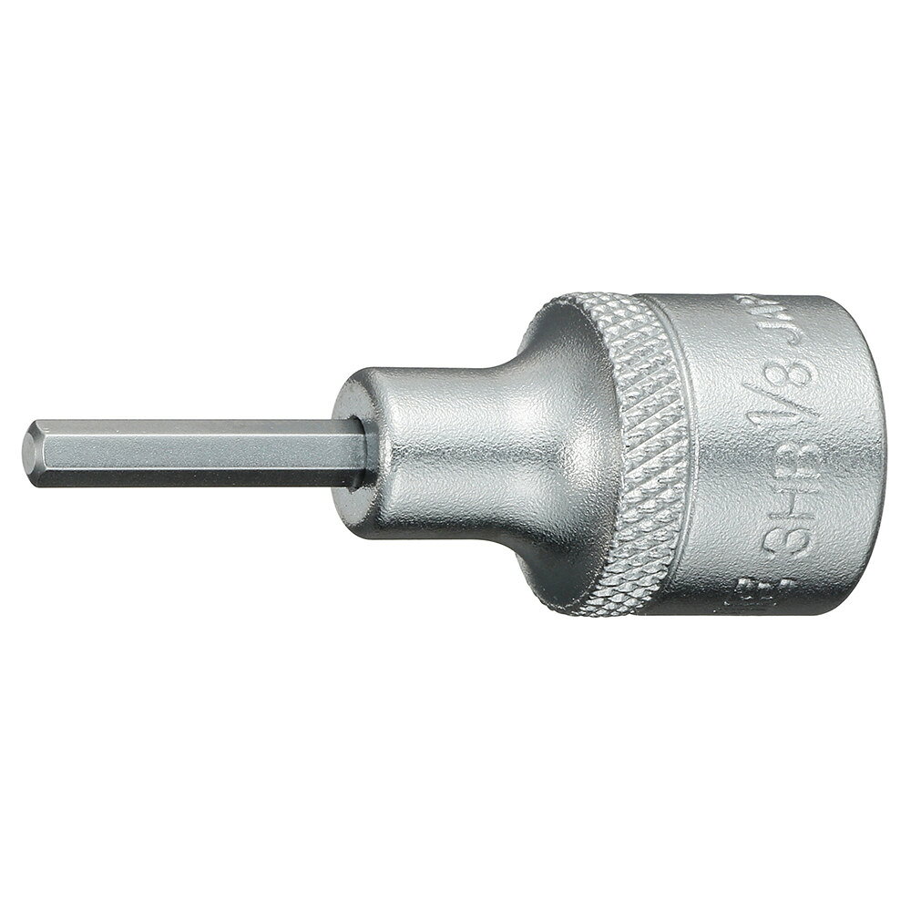 ■商品概要●差込角：9.5mm (3/8')●先端形状：ヘキサゴン●ミリ／インチ：インチ●先端規格寸法：1/8●質量：20g■注意点※メーカー都合により商品の仕様変更がある場合がございます。ご了承ください。