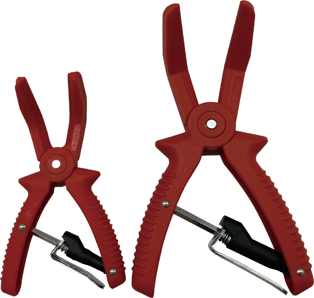 ■商品概要●最大開き幅(mm)：(小)35・(大)45●全長(mm)：(小)170・(大)223●質量(g)：(小)80・(大)180●材質：ナイロンファイバー■詳細説明●ラジェターホースやフューエルホースなどのホース類を挟むことで、液体を...