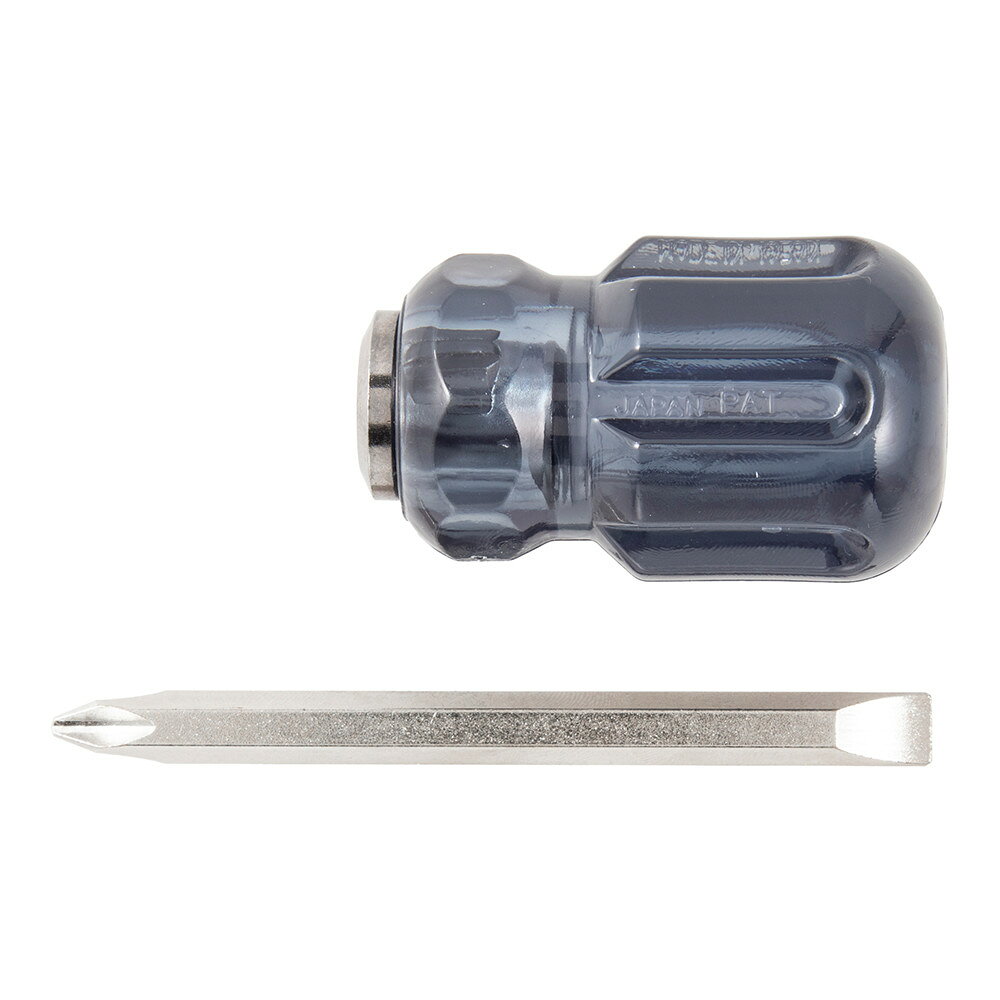 ■商品概要●先端形状：マイナス／プラス●先端規格 (-)：0.8×6.0／(＋) No.2●全長：90mm●質量：40g■注意点【警告】※プラスチック柄は絶縁のためのものではありません。電気の流れているものには使用しないでください。※写真は...