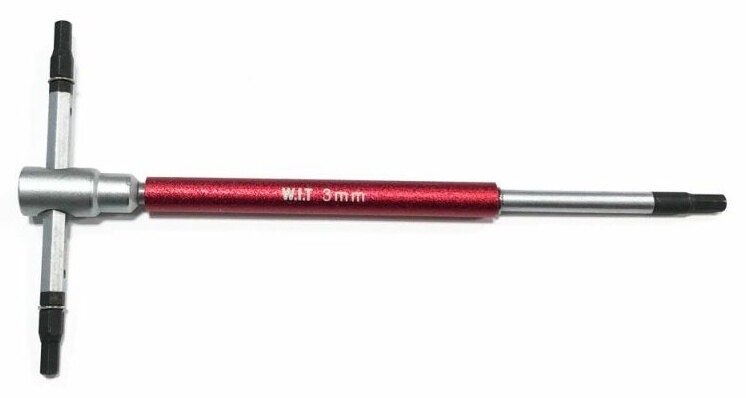 ■商品概要・サイズ：3.0mm・全長：約126mm・ハンドル幅：約65mm■詳細説明WITオリジナルT型スライドハンドルヘキサゴンレンチです。T型スライドレンチは他メーカーでも数多く紹介されていますが、このタイプはスライドレンチにフリーグリ...