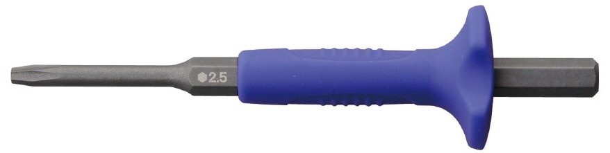 ■商品概要●対辺2.5mm 対応■詳細説明●叩いて新たな溝をつくり、なめたネジを取り外す。●ネジに喰い込む特殊刃先形状。●なめた六角穴付ボルト/止めネジを取り外す。■注意点※メーカー都合により商品の仕様変更がある場合がございます。ご了承ください。