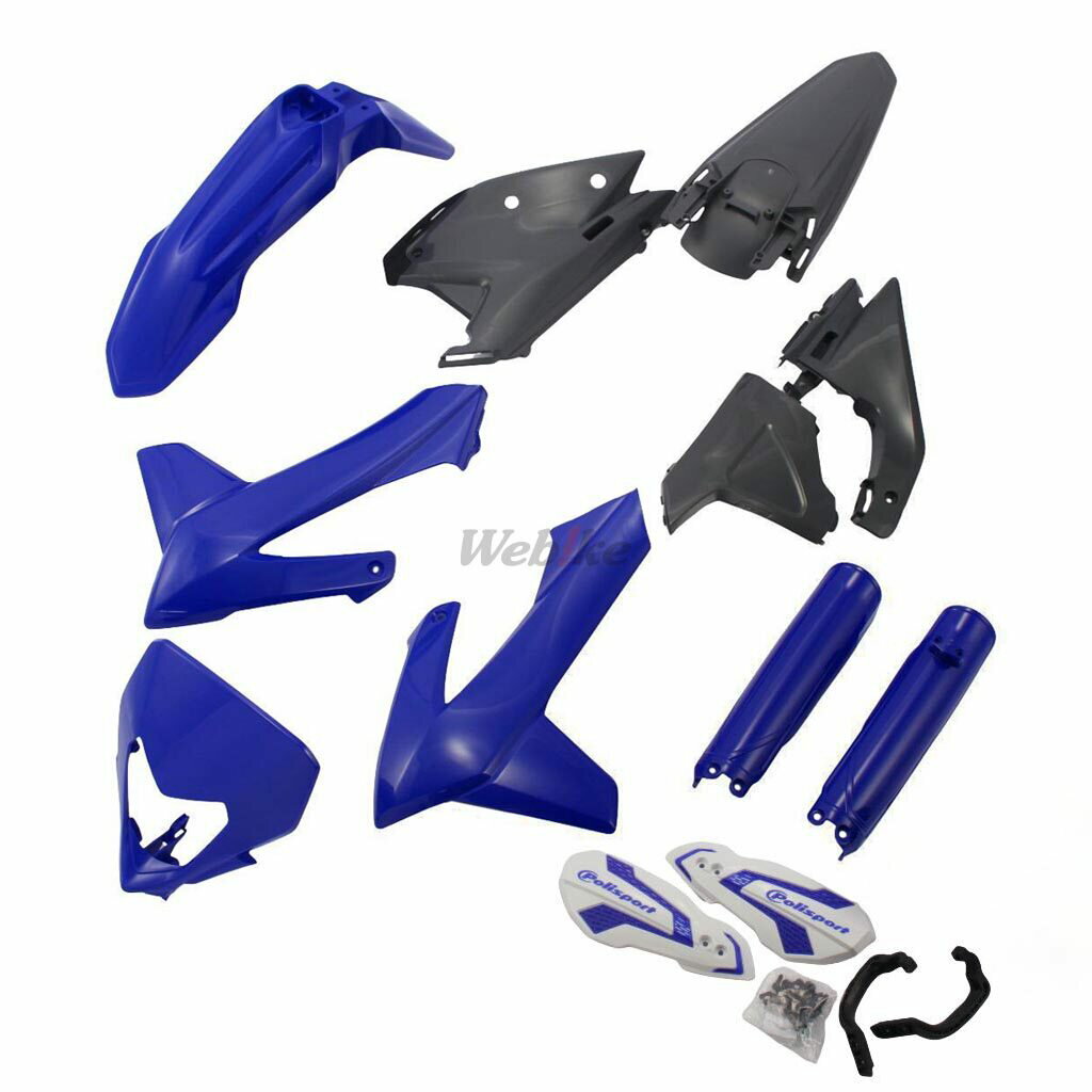 ■商品概要外装キットにBULLIT ハンドガード (ハンドルマウント)が同梱されたスペシャルパッケージ【カラー】純正カラー(ブルー/グレー)【キット内容】・フロントフェンダー・リアフェンダー・ラジエーターシュラウド・サイドパネル・エアボック...