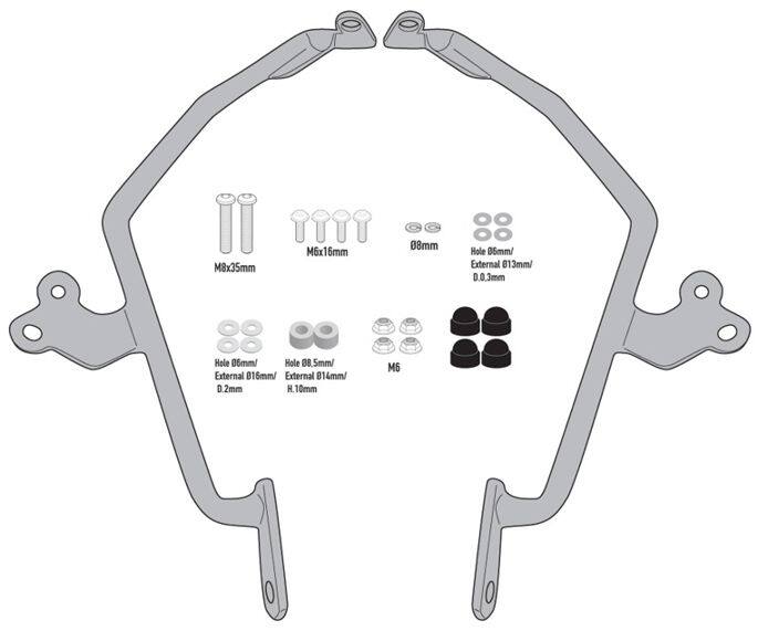 ■商品概要Fitment：Honda CMX 500 Rebel (2020)■詳細説明Assembly Kit required to mount the Givi Race Cafe screens 100AL/100ALB and G...