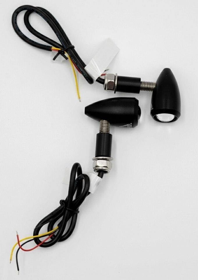 ■商品概要直径：23mm本体長さ：40mm全体のねじ長さ：35mmスペーサー長さ：15mm配線：- 赤：ブレーキまたはスプリッターへ- 黄：ウインカーへ- ブラック：アースへ取り付け：M8 × 1.25mm ねじ式取り付け金具取り付けオプシ...