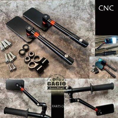 ■詳細説明Square glass black CNC work adjustable rod suitable formotorcyclevintage style classic cafes thrown cafes. Other HD...