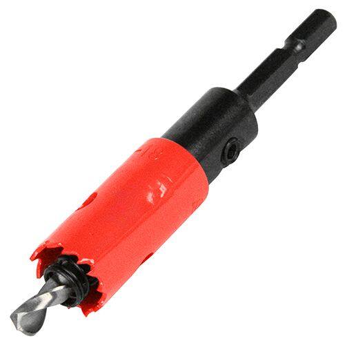 ■商品概要【素材／材質】・刃先：コバルトハイス鋼【商品仕様】サイズ：18mm穴あけ可能板厚：一般鋼(鉄)3.2mm刃厚：0.8mm軸径：10mmセンタードリル：6mm使用機種：電気ドリル適正回転数：鉄工用電気ドリル600-1200RPM【規...