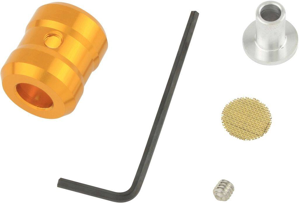 ■商品概要耐油ゴムホース(外径12.5mm・内径6mm対応)イモネジ／Lレンチ／カラ-付属アルミ削り出し／メッキ・アルマイト仕上げ日本製入数：1セットセット内容・ブリーザーホースエンドx1・真鍮網附属■詳細説明アルミ削り出しのブリーザーホー...