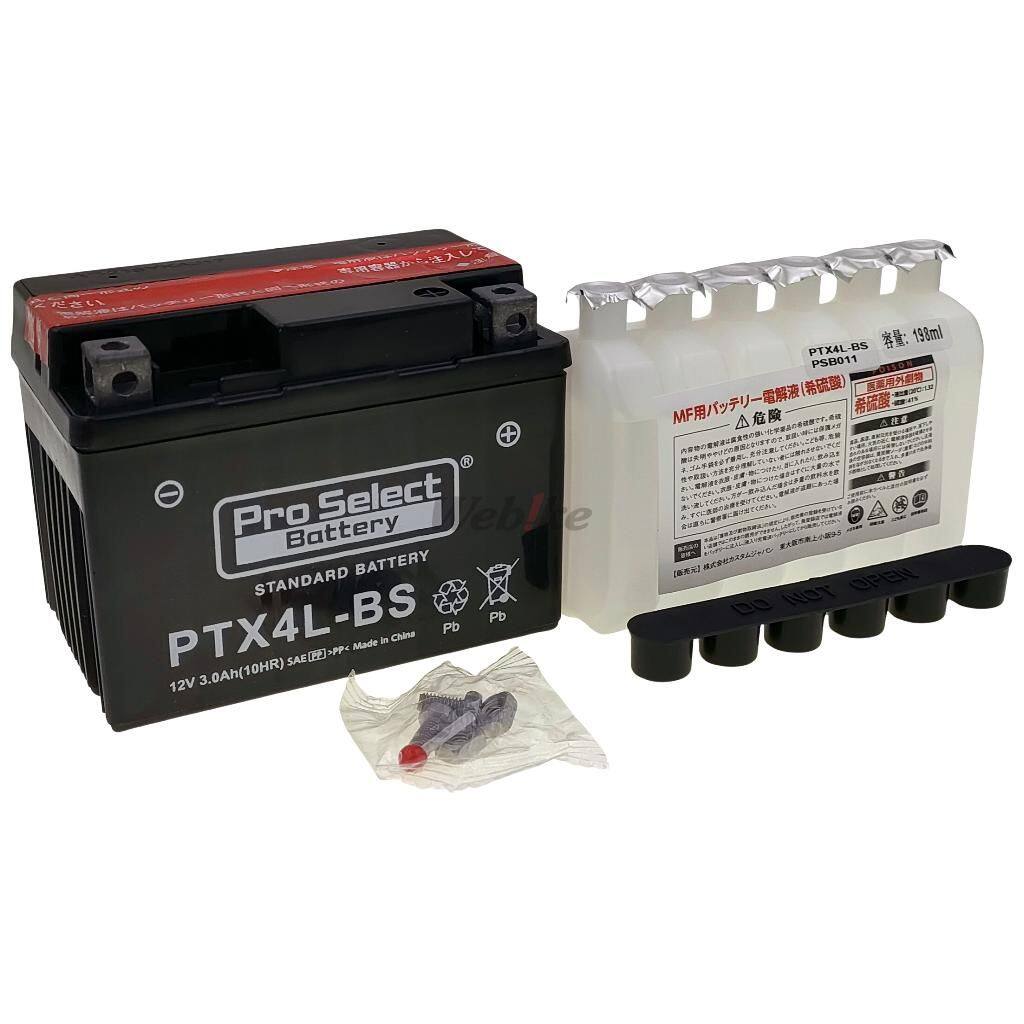 ■商品概要型式：PTX4L-BSユアサ互換品番：YTX4L-BS、FTH4L-BS電圧：12V■注意点※ジェルタイプではありません。※取扱説明書をよく確認し、必ず初期充電を行ってからご使用下さい。※メーカー都合により商品の仕様変更がある場合...
