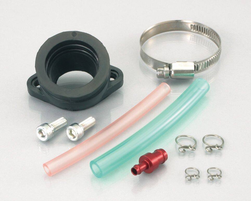 ■商品概要FCR28ULTRA-SE／4Vシリンダーヘッド専用セット内容：キャップボルト M6×15×2、マニホールドボディ×1、フュエルホース5×8×100(ピンク)×1、ホース7×10×100(グリーン)×1、ホースジョイント φ5→φ...