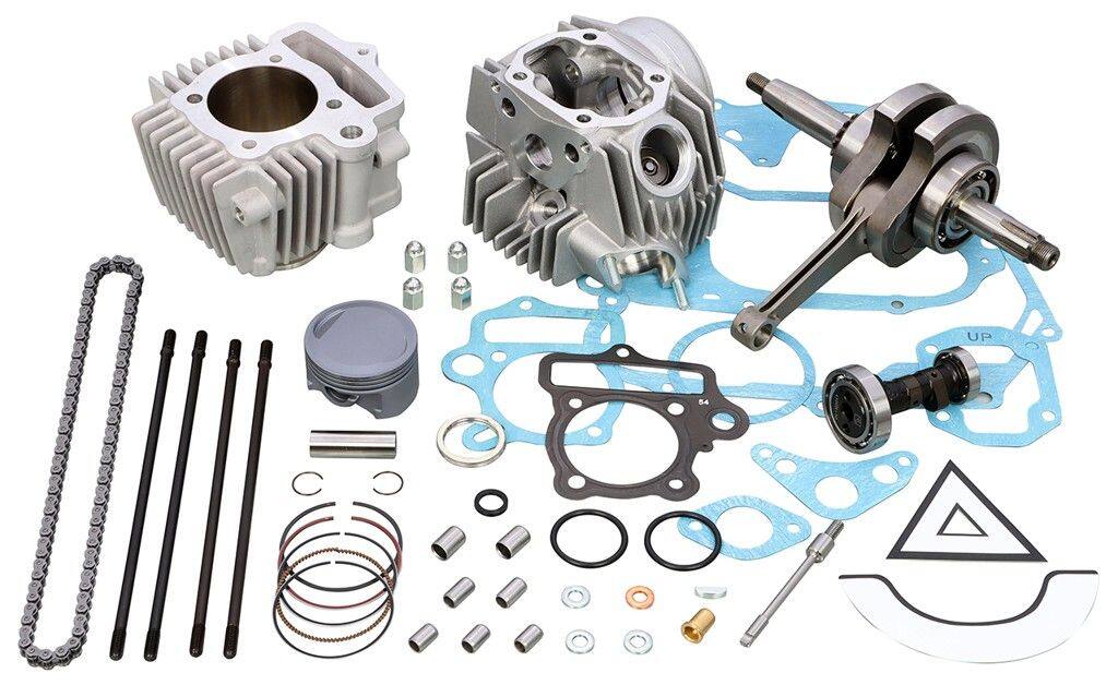 ■商品概要【タイプ】124cc／カム付／メッキシリンダー【仕様】○アルミ硬質メッキシリンダー○排気量：124cc○ボア径：Φ54○ストローク：54.0mm (ロングストローク)○バルブ組込済○ピストン：鋳造／WPC＋MOS2加工○圧縮比：1...