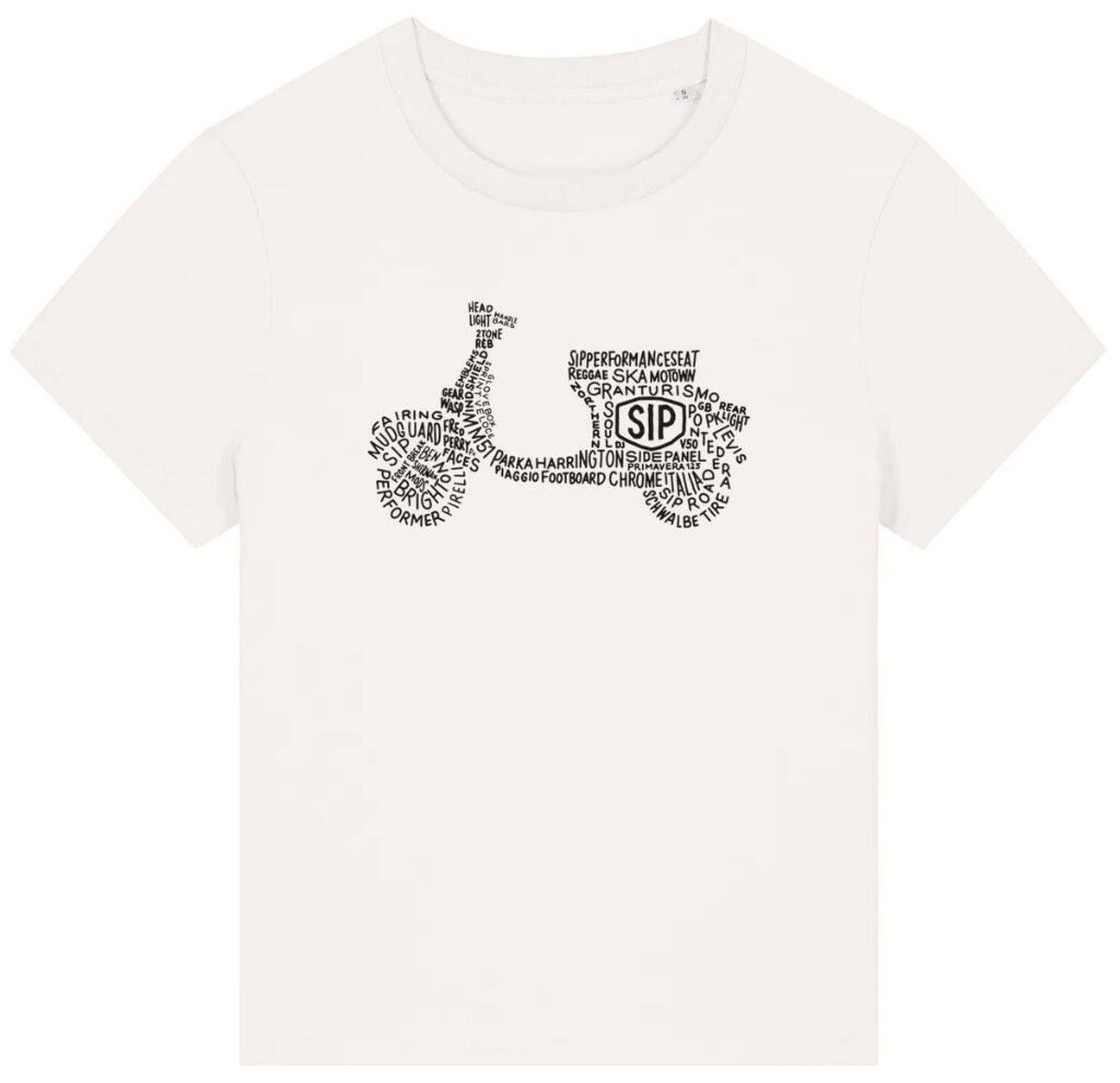 ■商品概要■femalewhite100％ cotton180g/m2■詳細説明This T-Shirt is more than just fabric - it‘s a tribute toVespaculture．The design...