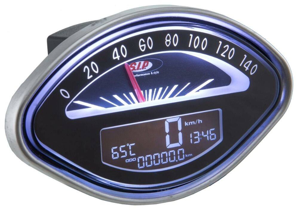 ■商品概要for Vespa 125 GT／150 VBA／VBB／GL／GS／Sprint／160 GS／180 SS- 140 (km/h/mph) ／ 14.000 (Umin／rpm)shell-shapedface：black，L...