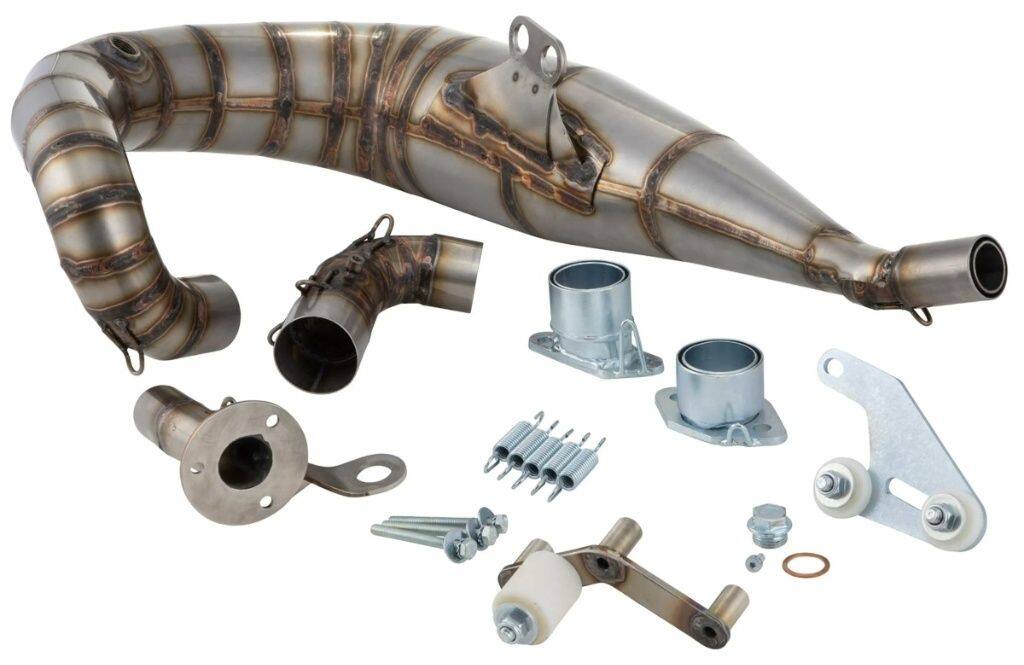 ■商品概要for Lambretta 125 LI／LIS／DL／GP／150 LI／LIS／SX／DL／GP／175 TV2°-3°／200TV／SX／DL／GPExhaust type：Reso exhauststainless ste...